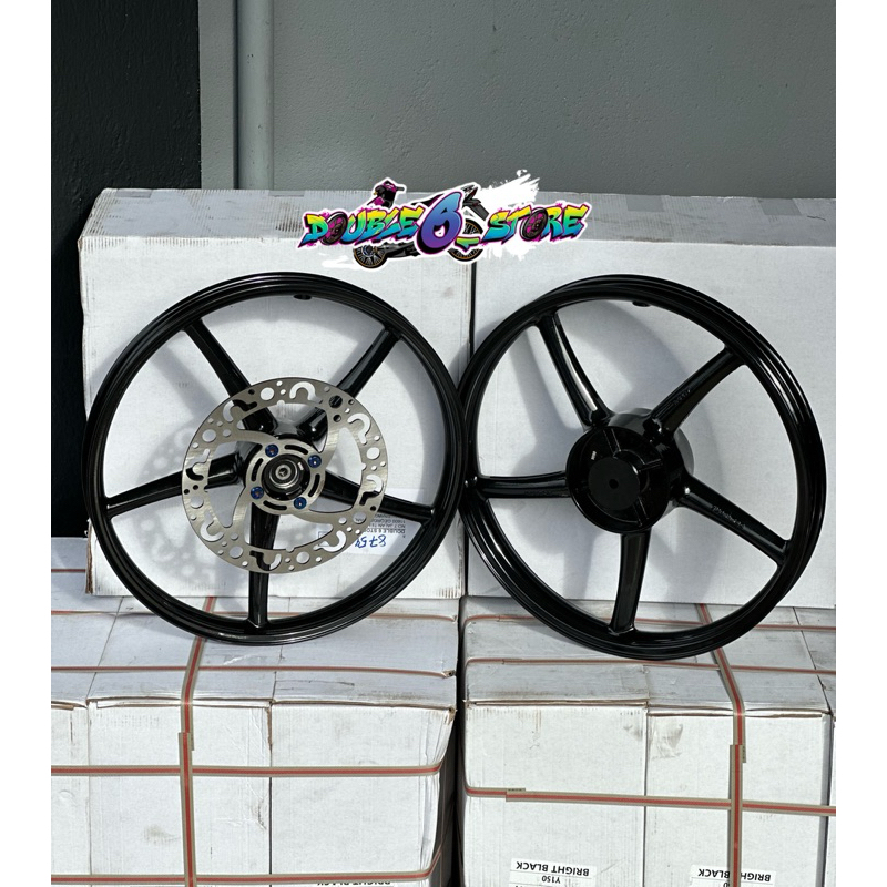 PREMIUM QUALITY SPORT RIM ENKEI SP522 HITAM KILAT Y15 Y16ZR Y15ZR RIM SP 522 Yamaha 1 Set PIRING ...