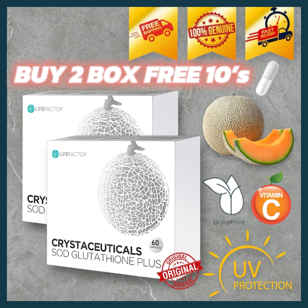 LIFE FACTOR CRYSTACEUTICALS SOD GLUTATHIONE PLUS 60S / TWIN PACK 60'SX2 ...
