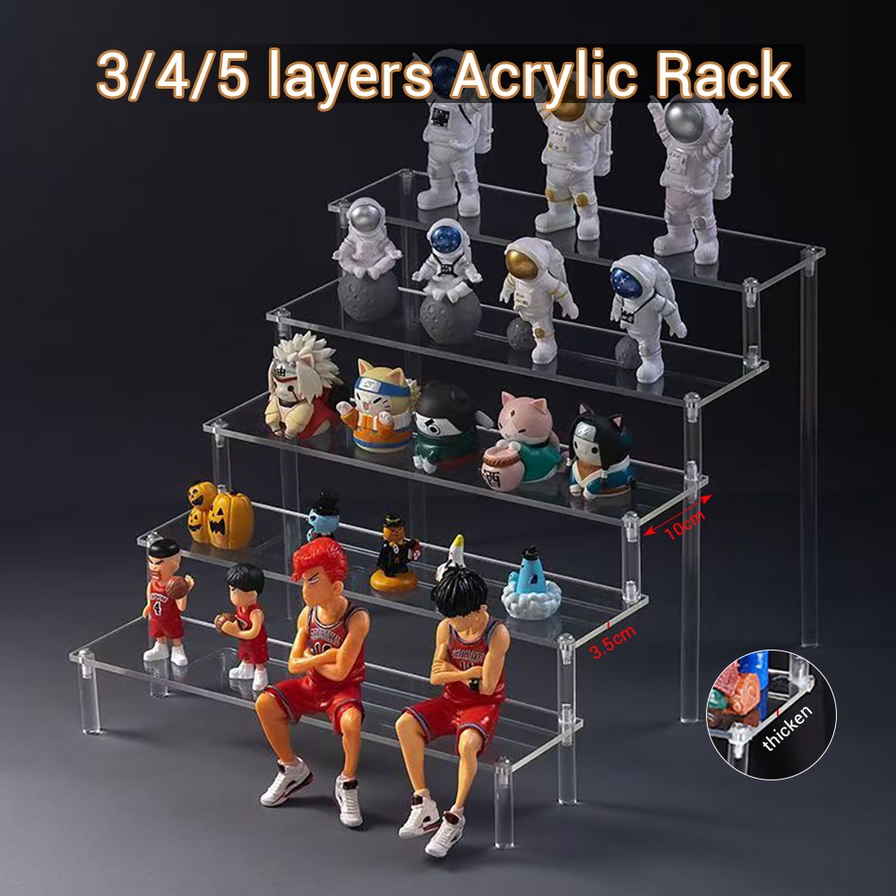 Figurine Acrylic Display Stand Mini Doll Storage Figure Display Rack ...