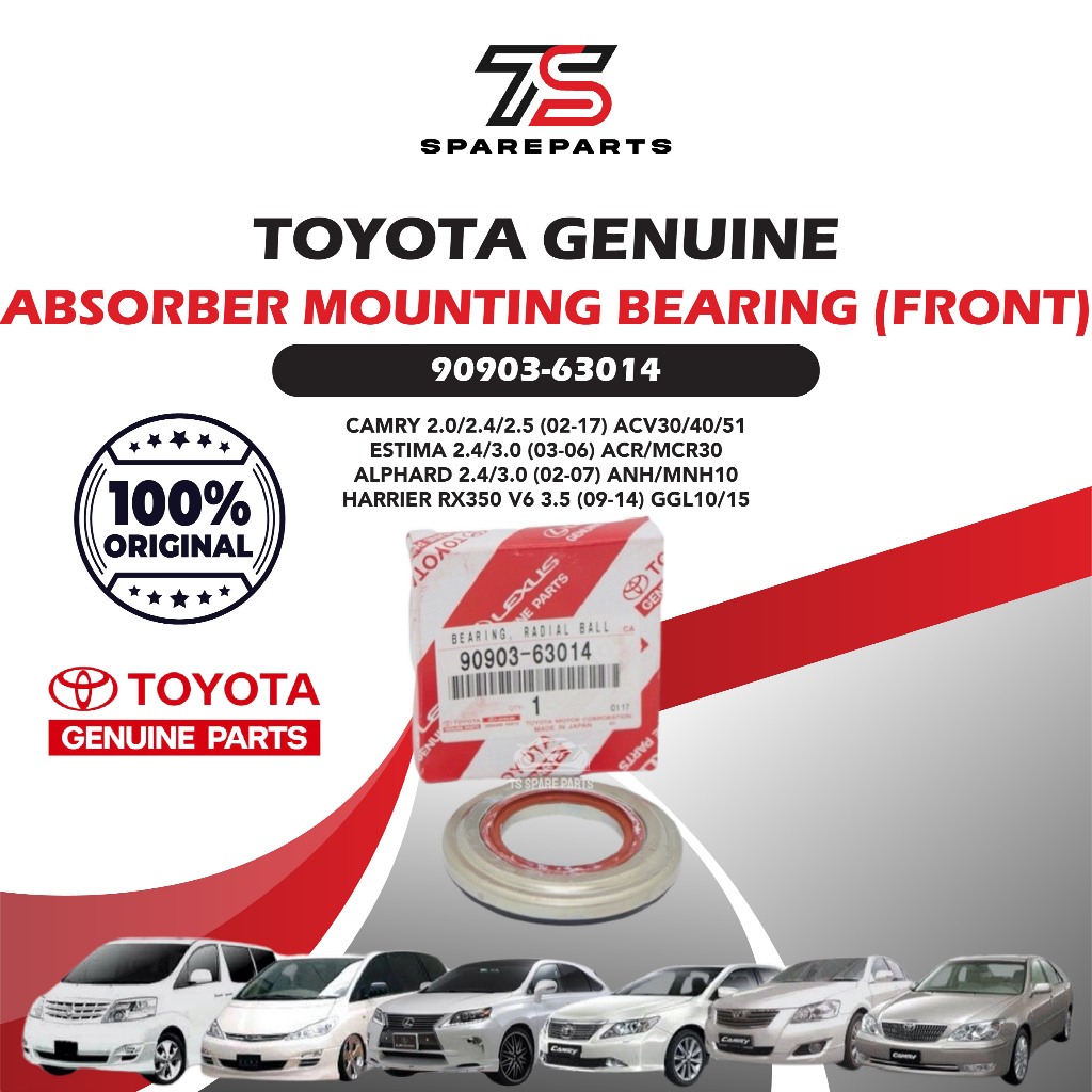 Toyota Absorber Mounting Bearing (Front) 90903-63014 Estima/Camry ...