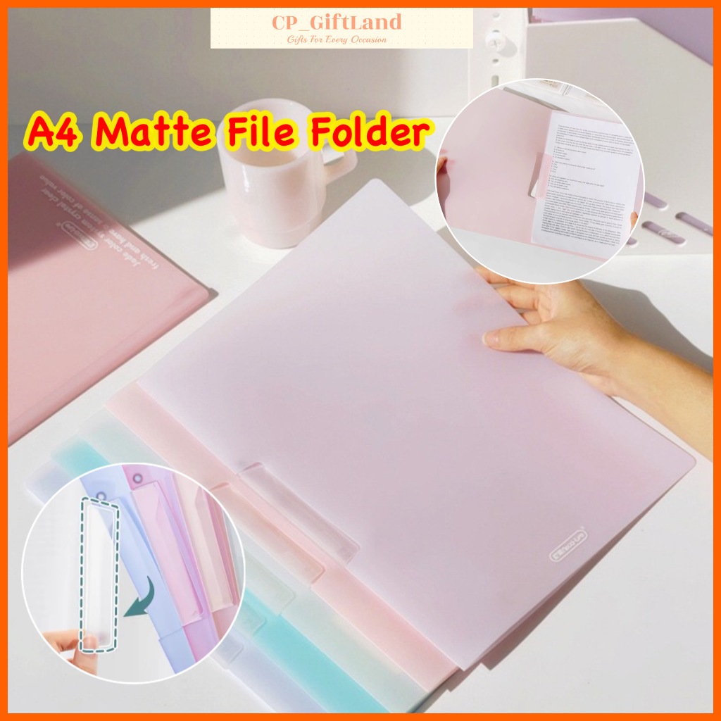 File Folder A4 Waterproof Morandi Side Open Document Organizer File ...