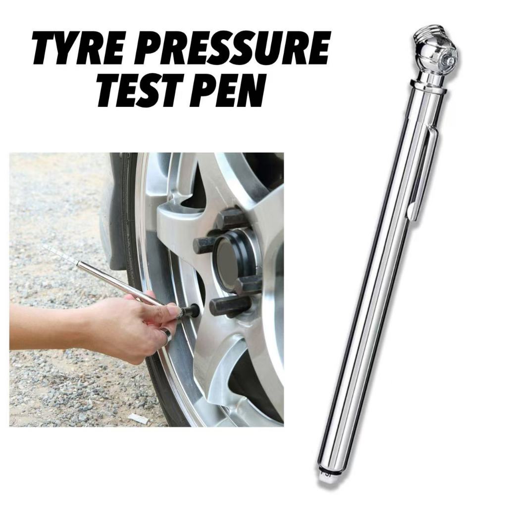 Stainless Steel Tire Air Pressure Test Meter Pen Detector Tool Tolok ...