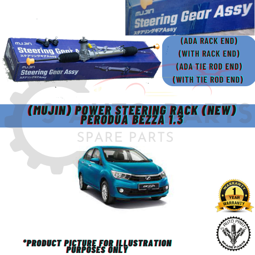 PERODUA BEZZA 1.3 POWER STEERING GEAR RACK -BRAND 100% MUJIN | Shopee ...
