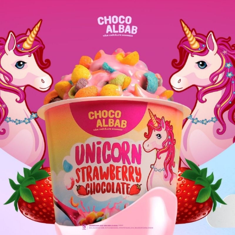 UNICORN STRAWBERRY CHOCOLATE CHOCO ALBAB | Shopee Malaysia