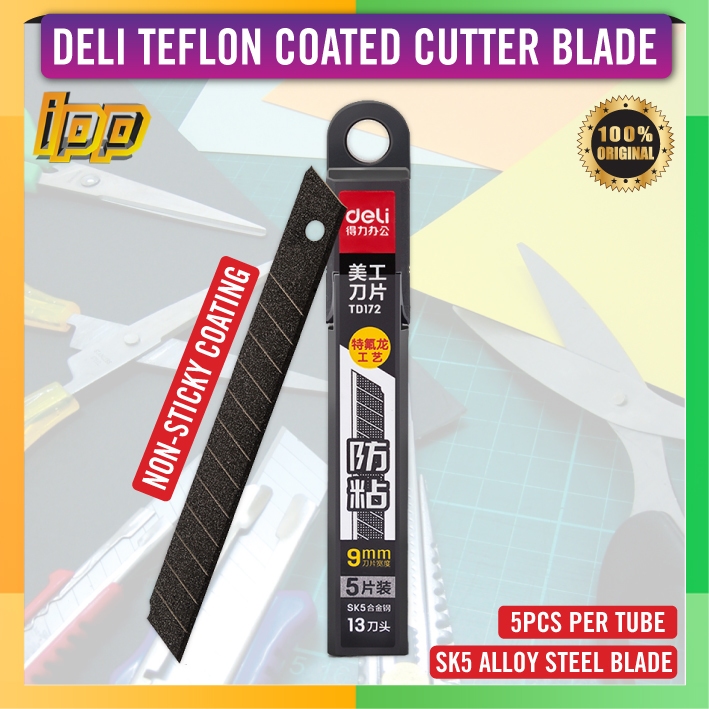 Deli Small Teflon Coated Black Cutter Blade / 60˚ Degree SK5 Sharp ...
