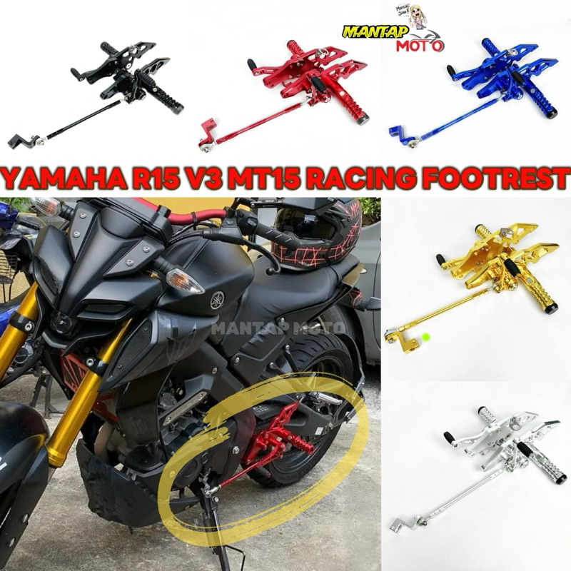 YAMAHA R15 V3 MT15 MT-15 RACING FOOTREST RIZOMA ALLOY CNC GEAR BRAKE ...