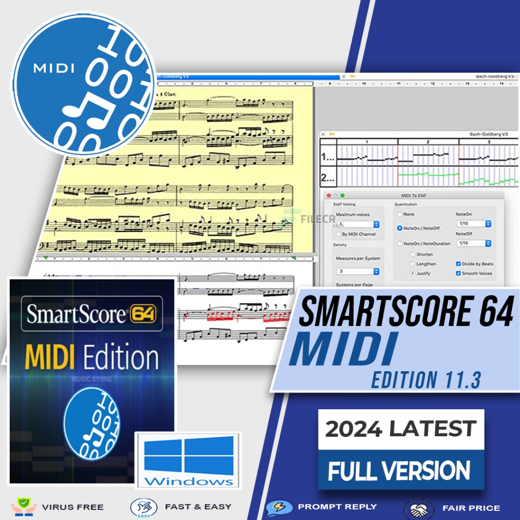 SmartScore 64 MIDI Edition 11.3 2024 Latest Full Version | Lifetime ...