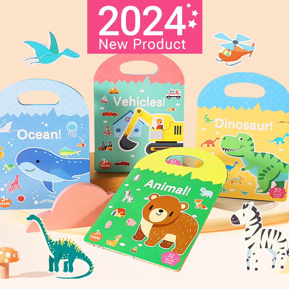 Reusable Sticker Book For Kids / Reusable Jelly Sticker Early Learning ...
