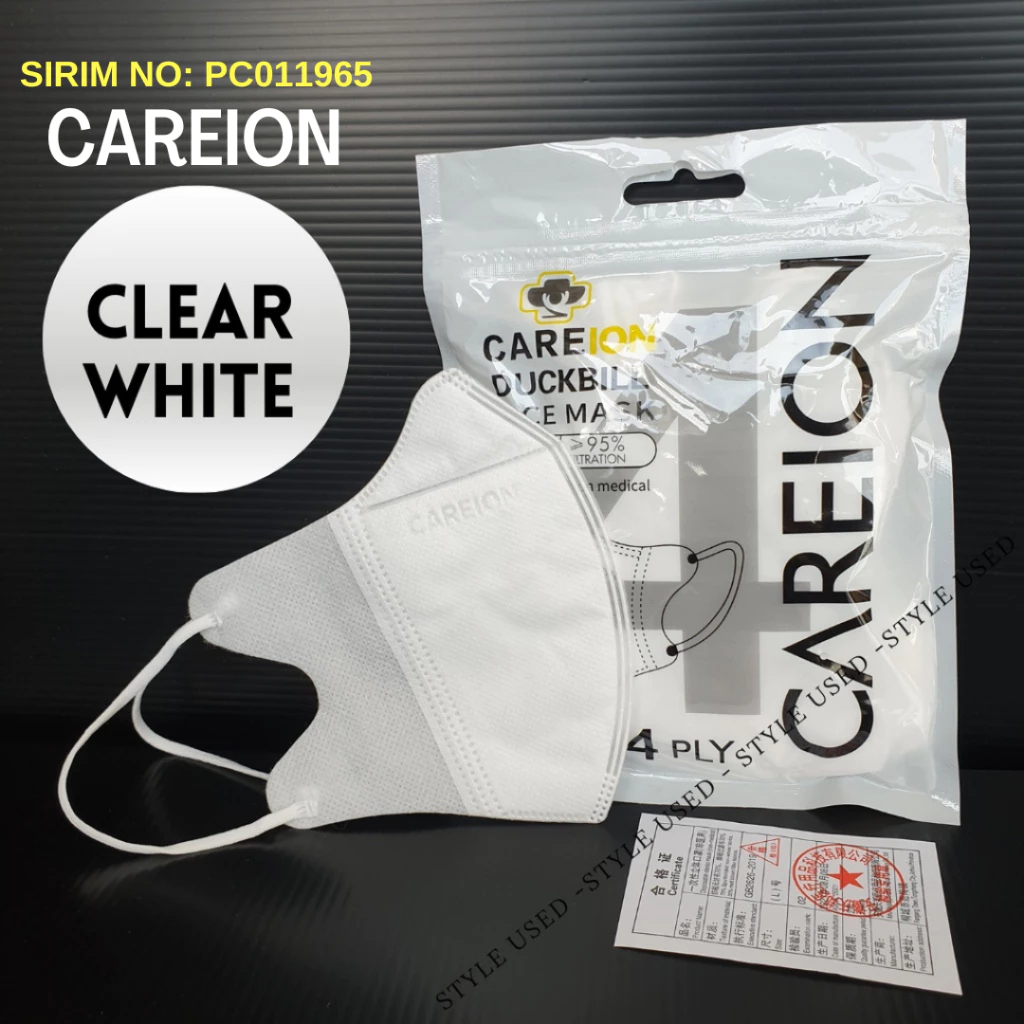 【CAREION】3D Duckbill Mask 4 Layer Earloop / Talinga 4ply Face Mask ...