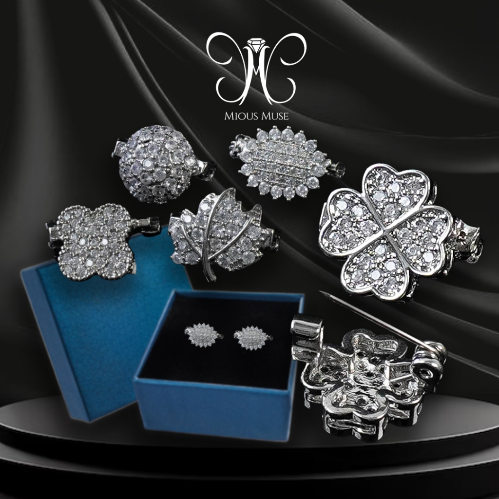 MiousMuse Cute Baby Brooch Flower Leaf Pin Tudung Corak Bunga Daun ...