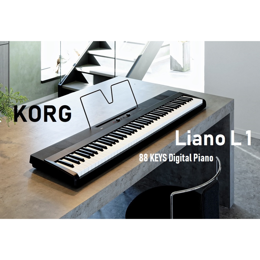 KORG L1 Liano 88-Key Portable Digital Piano - Black ( L-1 / L1-Liano ...