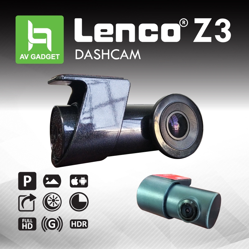 Lenco DashCam Car Recorder HD 1080P Front+Rear View Video Smart Connect ...