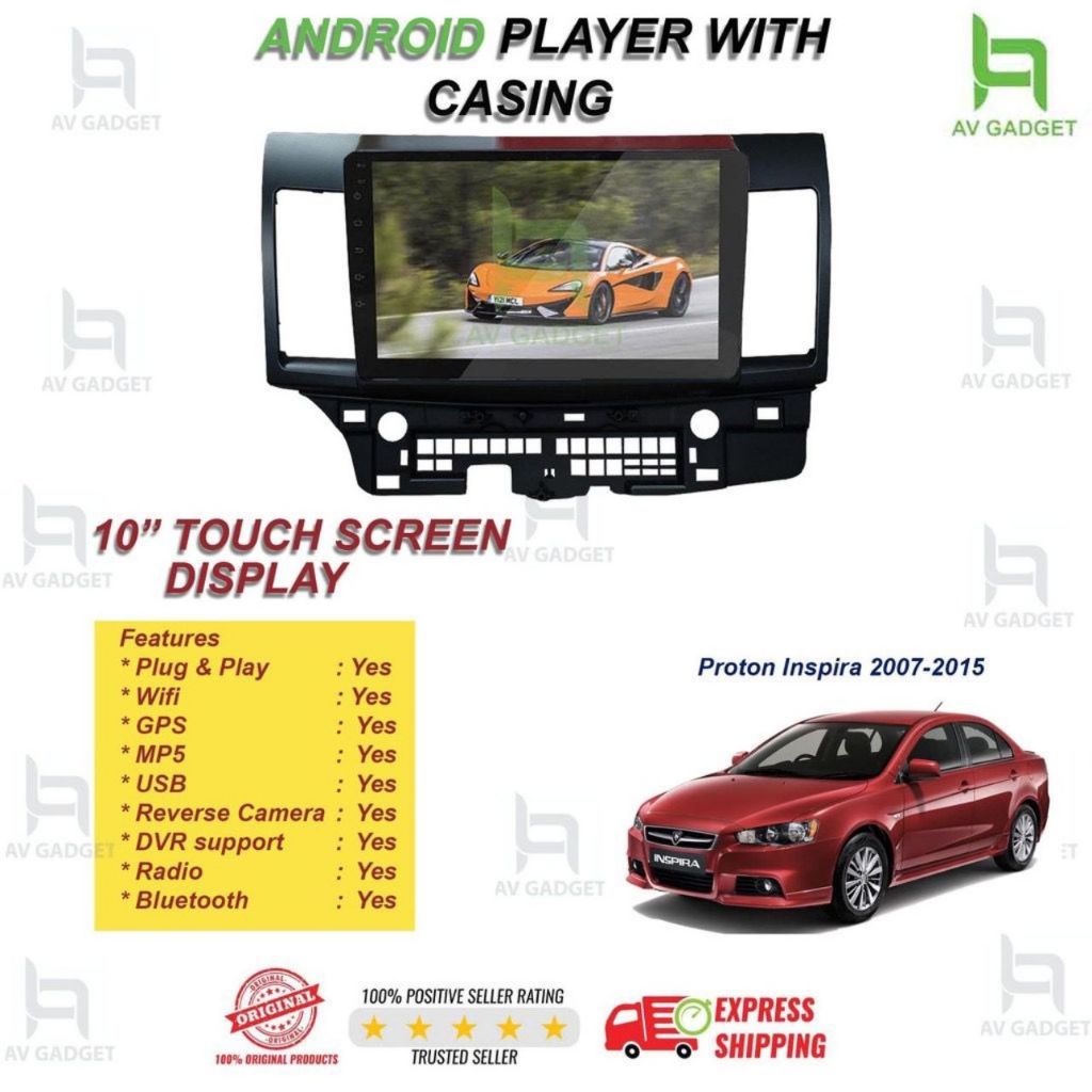 [Free Reverse Camera] Proton Inspira 07-15 Car Android Player Lenco 10 ...