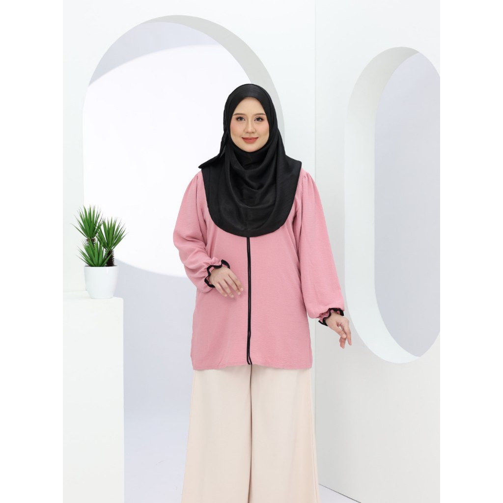 Hot Arrival Aleez Blouse Shirt (piping) New Design Material Cey Crepe ...