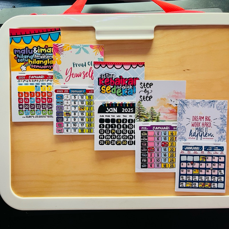 2025 Motivation Quote Custom Made Mini Calendar Kalendar Mini Comel ...