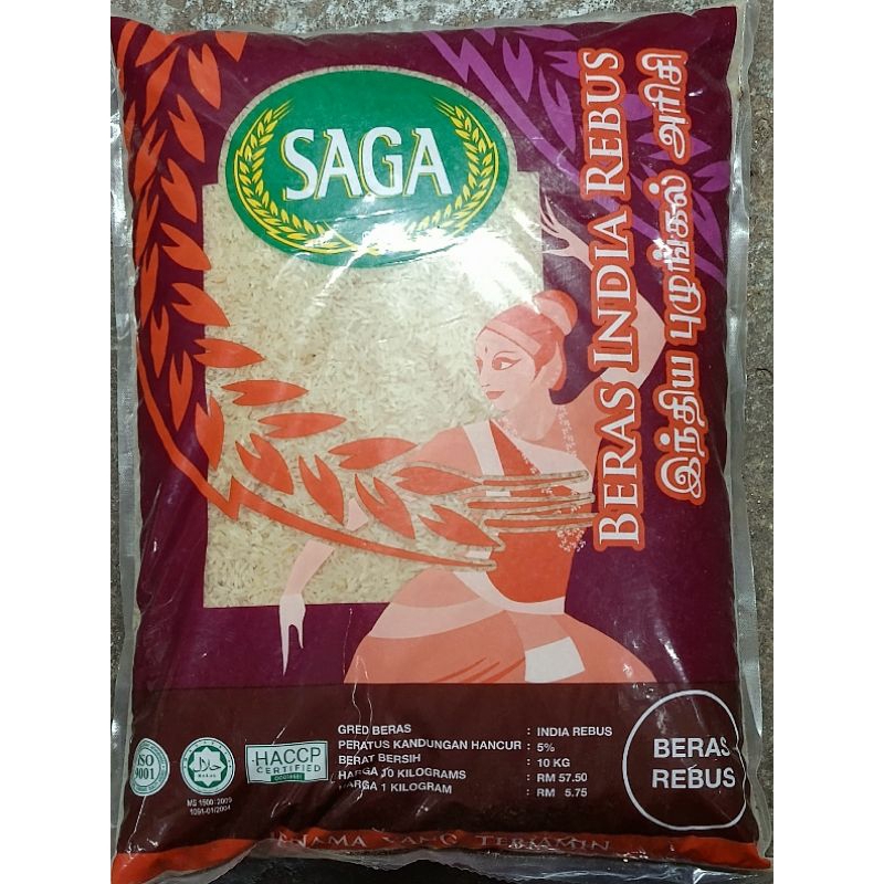 BERAS REBUS CAP SAGA 10KG | Shopee Malaysia