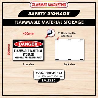 Safety Sign. Flammable Material Storage | Shopee Malaysia