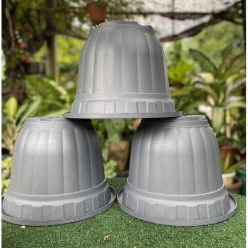 PASU BUNGA PLASTIK BESAR LEKUT TEPI 30CM / FLOWER POT READY STOCK ...