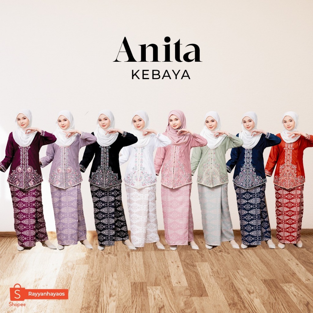 SALE Rayyan Haya' Anita Kebaya Embroidery Long Sleeve Comfy Muslimah ...