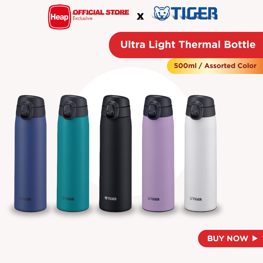 Tiger Brand Ultra Lightweight Thermal Vacuum Bottle - Assorted Color (500ML) [Model: MCT-K050 ...