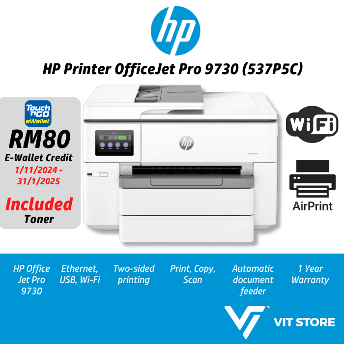 HP OfficeJet Pro 9730 537P5C / 7740 G5J38A AIO A3 Wireless Printer Print Scan Copy ADF Auto ...