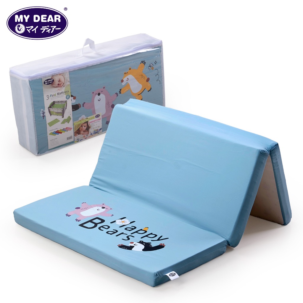 My Dear 3-Fold Mattress 25141 and Mattress Cover (105cm x 73cm x 5cm ...