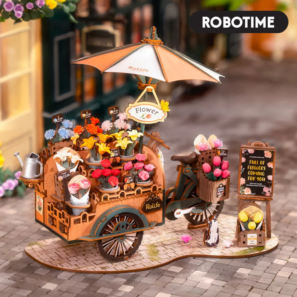 [Local Stock] Robotime Rolife ROKR 3D Wooden Puzzle DIY - Blossom Cart ...
