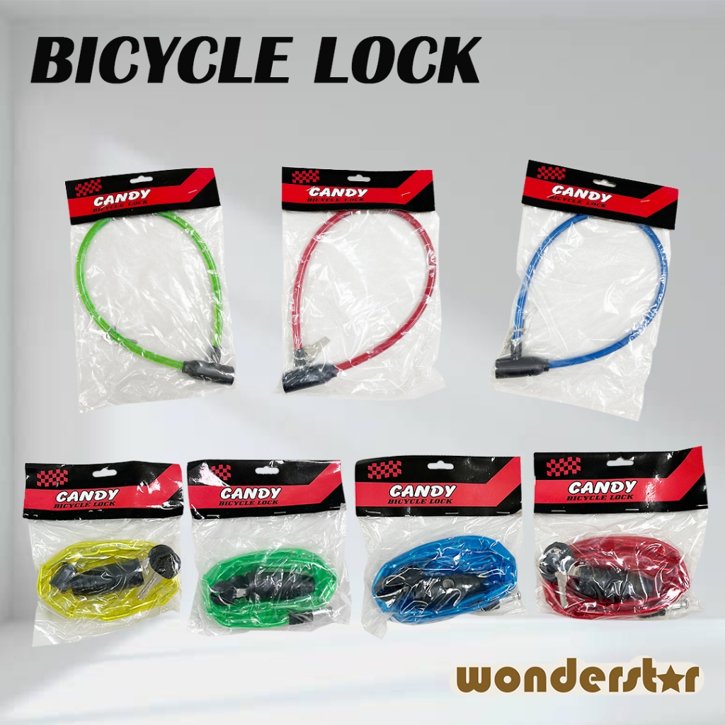 CANDY BASIKAL KUNCI & RANTAI KUNCI / CANDY BICYCLE STEEL CHAIN LOCK ...