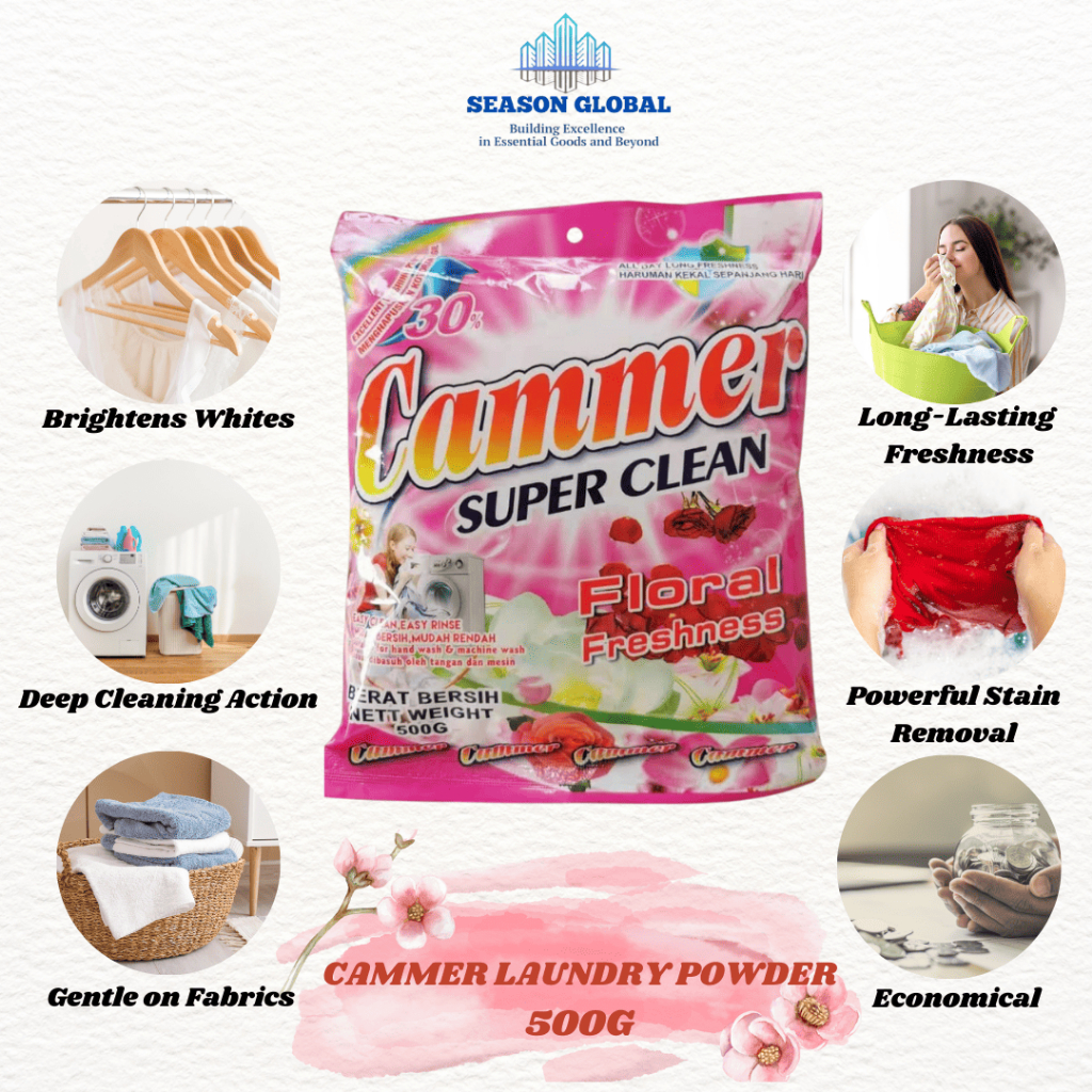 Cammer Detergent Powder/Laundry Powder Detergent (500g) Sabun Serbuk ...