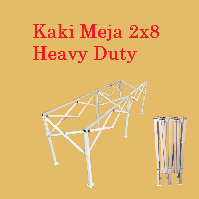 KAKI MEJA LIPAT SAIZ 8ft X 2ft DAPAT SEKALI BESI SUPPORT / KAKI MEJA ...