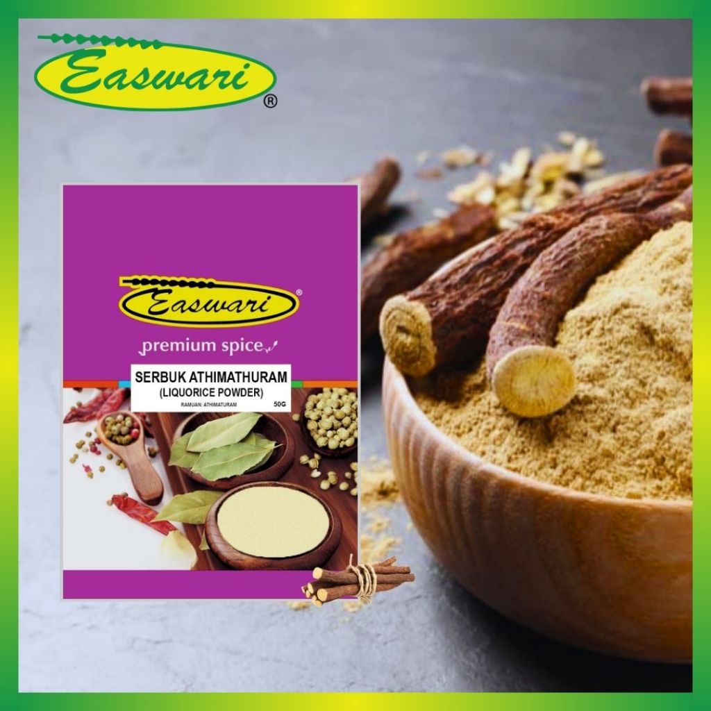 EASWARI Athimathuram அதிமதுரம் தூள் Liquorice Powder Serbuk Akar Manis ...
