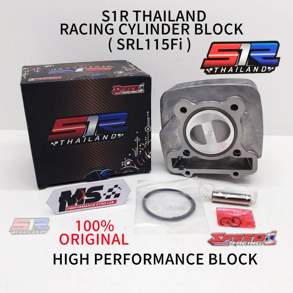 S1R Thailand Racing Cylinder Block SRL115 Fi 60mm,63mm | Shopee Malaysia