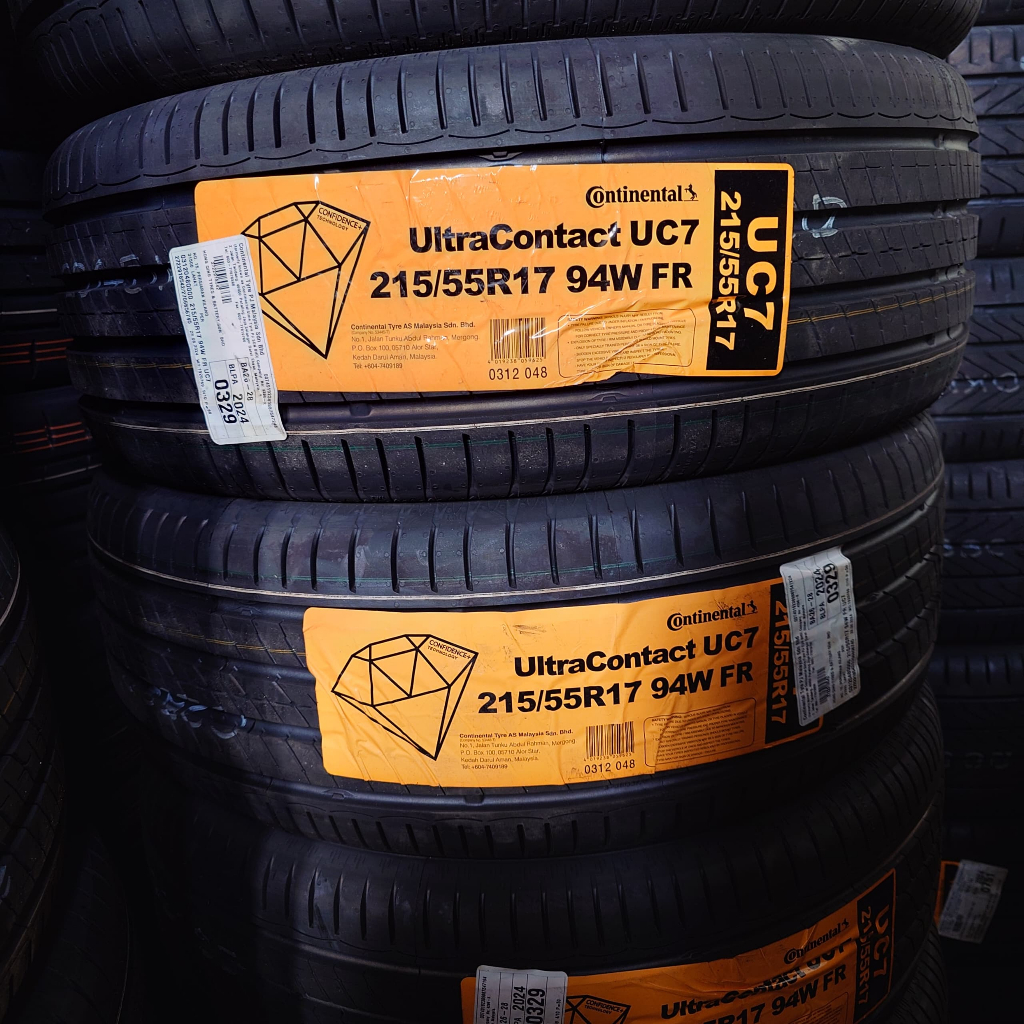 215/55R17 CONTINENTAL TYRE ULTRA CONTACT UC7 TAYAR YEAR:2025 | Shopee Malaysia