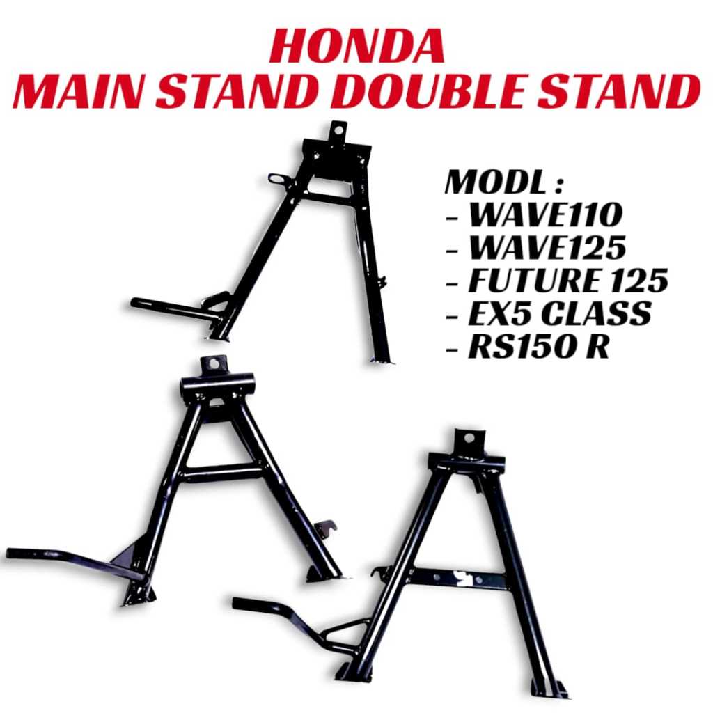 Honda WAVE110 W110 DASH110 WAVE125 W125 S X FUTURE RS150 RS150 R EX5 CLASS Main Stand Double ...