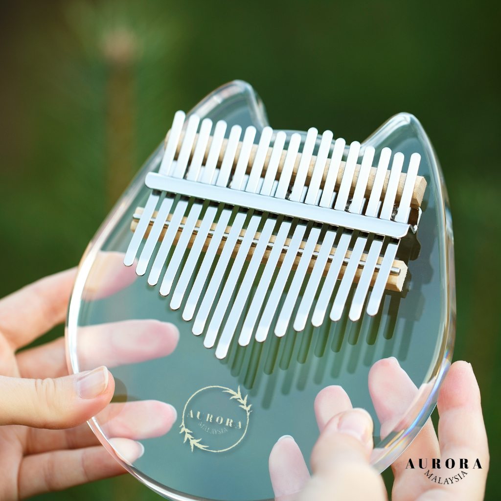 AURORA 17 Keys Crystal Kalimba 7 Design Thumb Piano Finger Acrylic ...