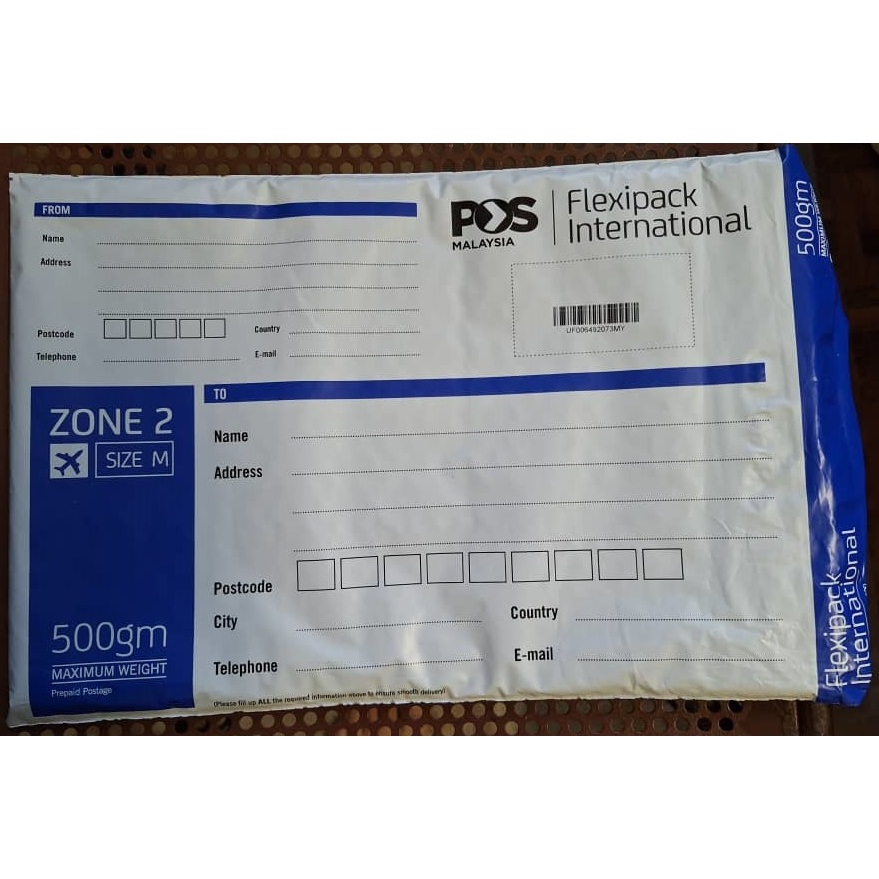 Pos Malaysia Prepaid Prabayar Flexipack International Small Packet Zone ...