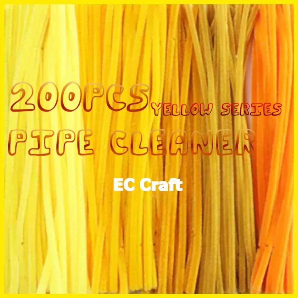 [Lebih Gebu]200pcs Yellow Series Pipe Cleaners/Dawai Bulu 6mm/Craft ...