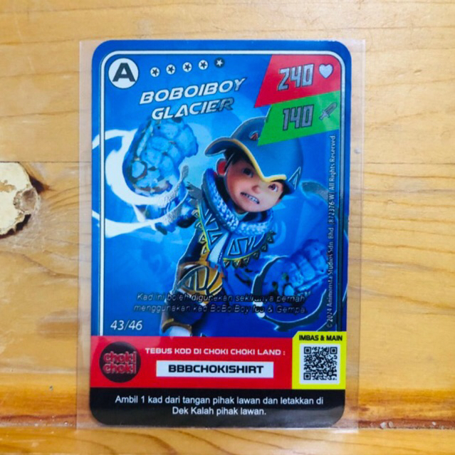 Choki choki monsta boboiboy galaxy card boboiboy glacier Level A ...