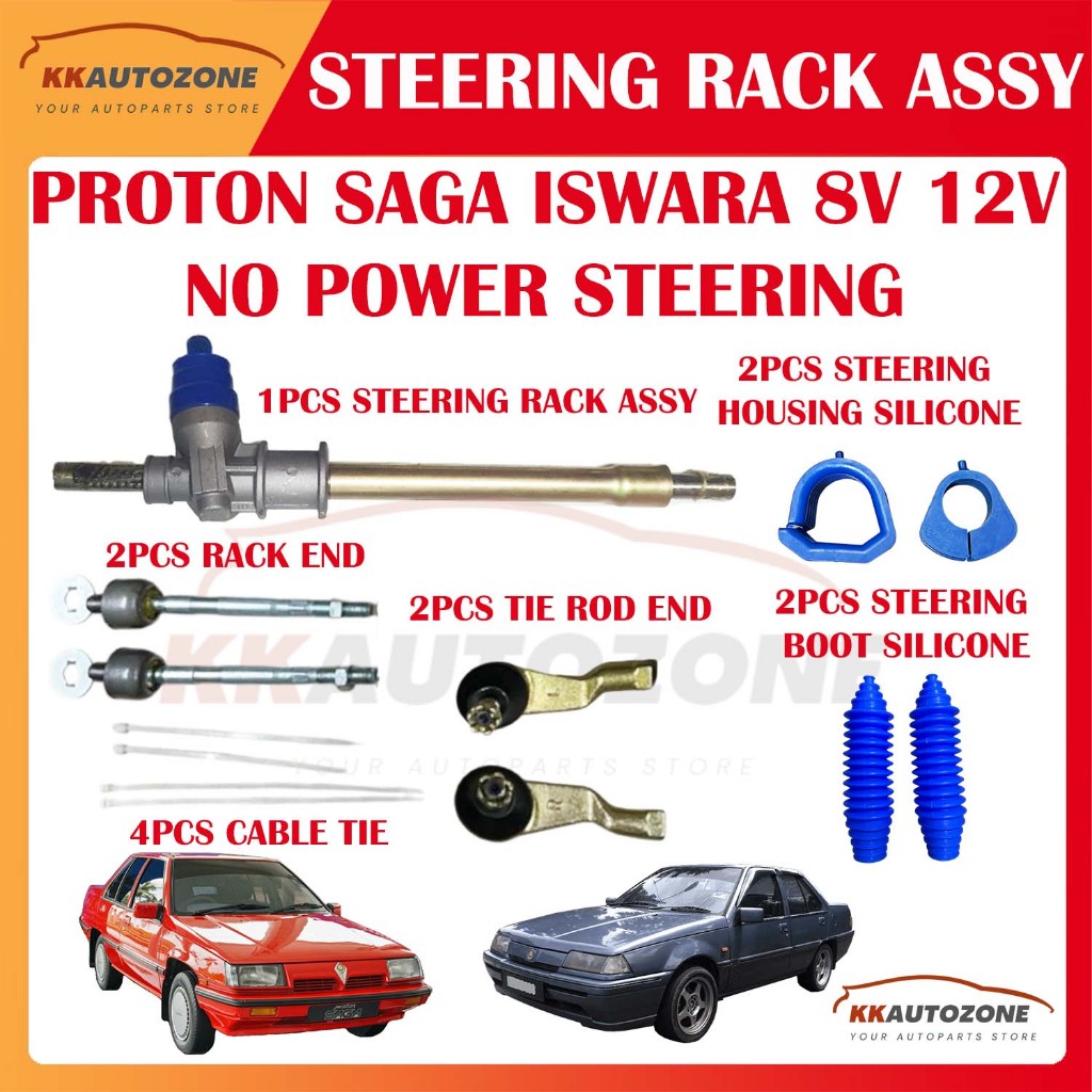 Steering Rack Assy Proton Saga 8v 12v Iswara 11pcs No Power Steering ...