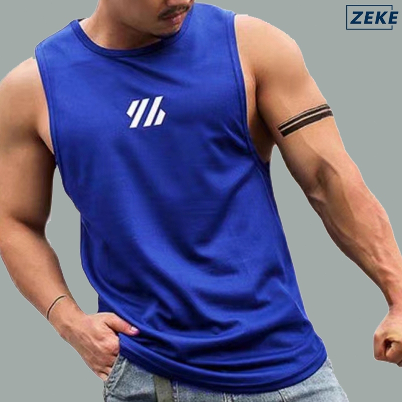 ZEKE A0003 Men Singlets Quick Dry Sleeveless Gym Shirts Fitness Tops Training Wear Workout ...