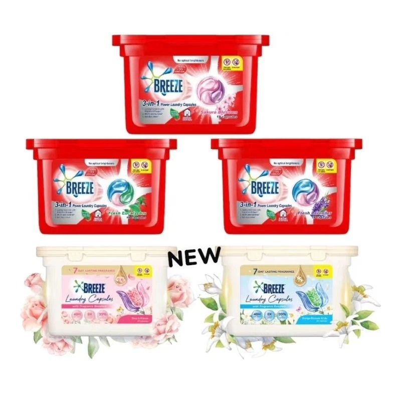Breeze 3-in-1 Power Laundry Capsules 16's / 18's | Shopee Malaysia