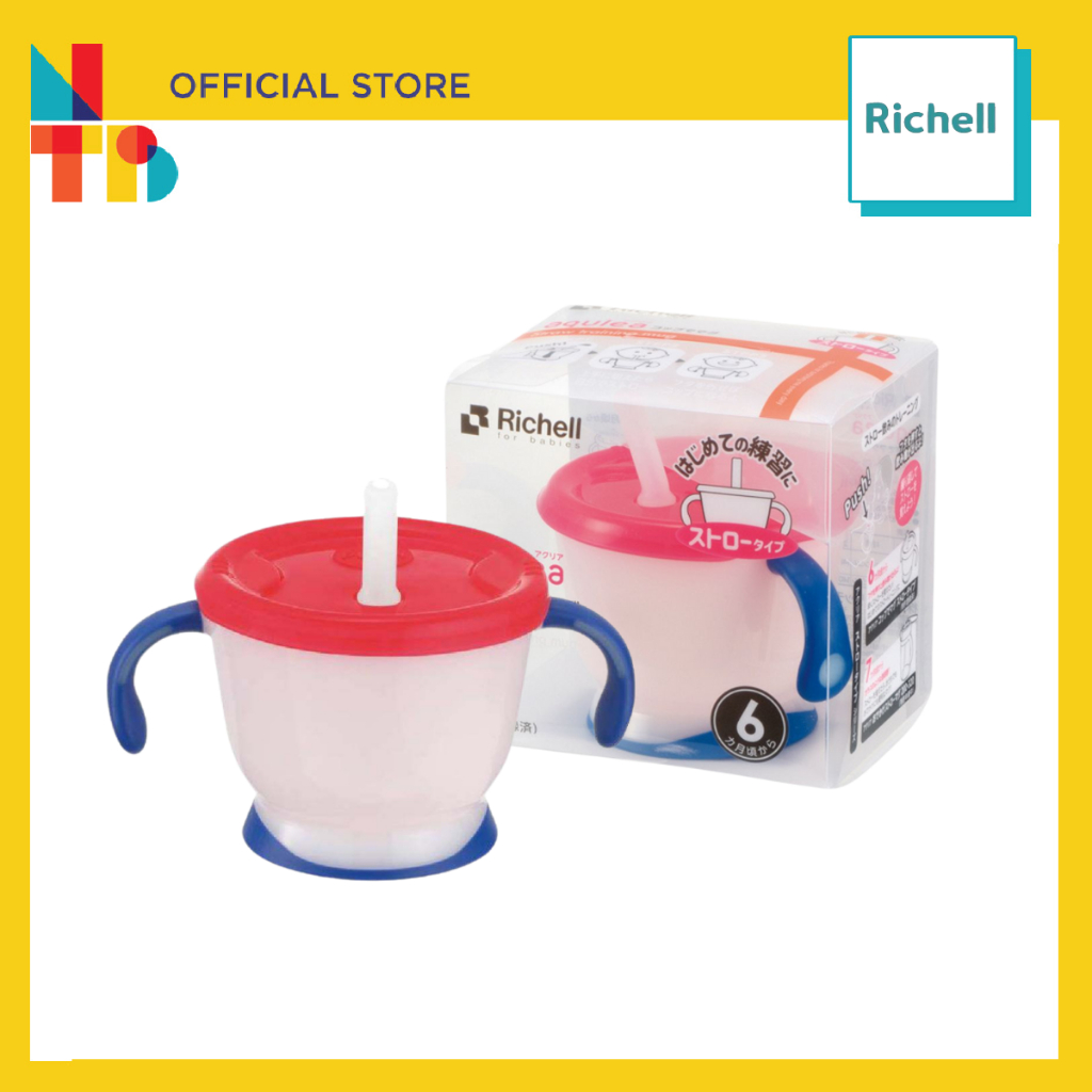Richell AQ Straw Training Mug 150ml (6m+) | Shopee Malaysia