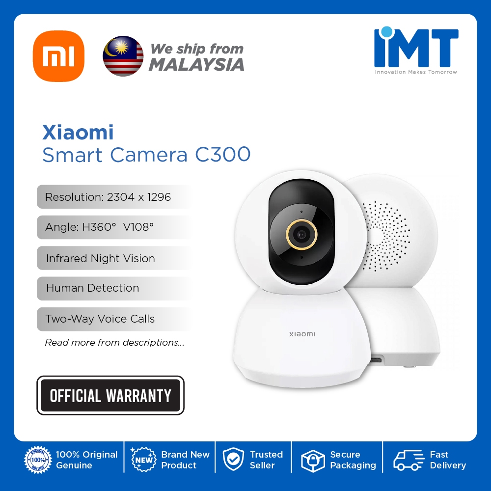 Xiaomi Smart Camera C300 XMC01 | 1 Year Mi Malaysia Warranty | 2K Ultra ...