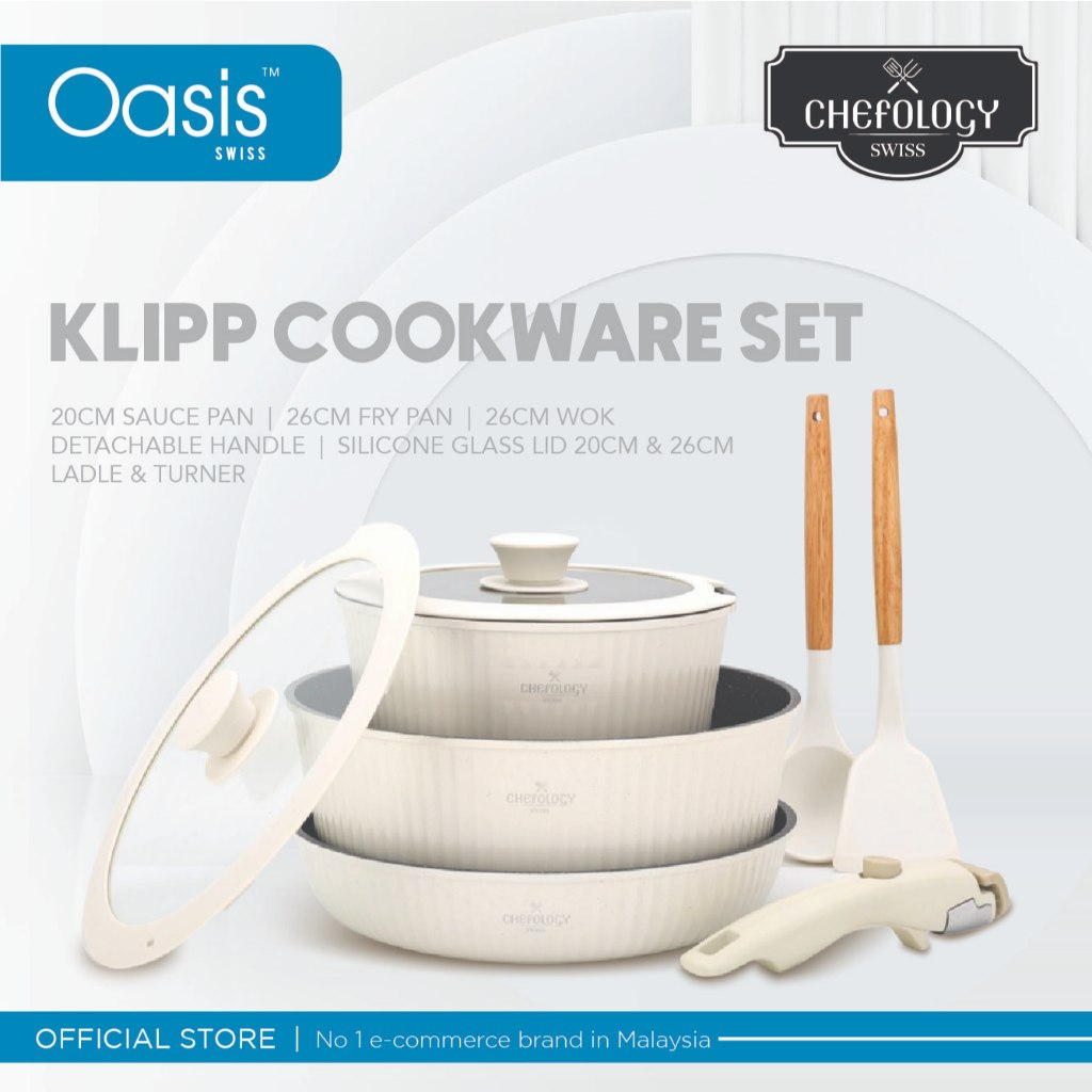 Chefology Klipp Perkakas Dapur Periuk Kuali Goreng Non Stick Wok Fry ...