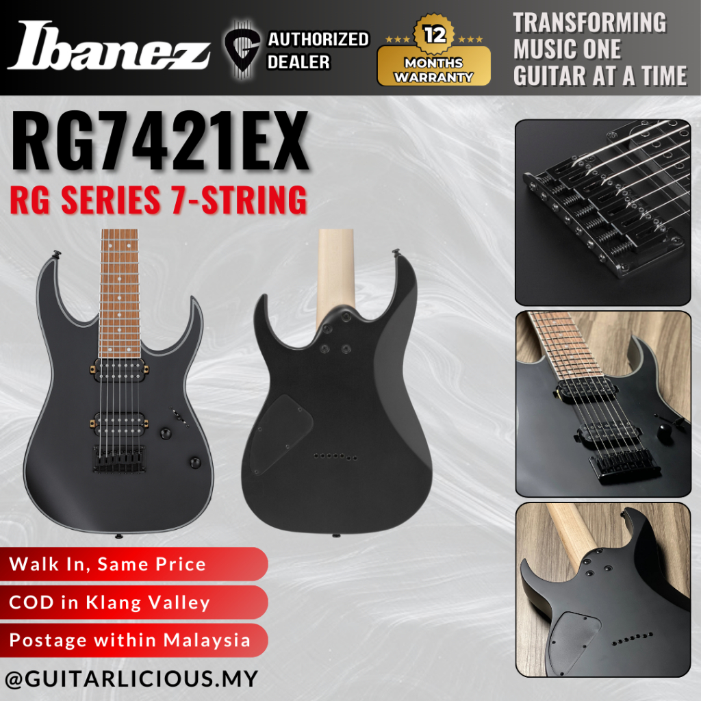 Ibanez RG7421EX RG Standard Series 7 String Electric Guitar - Black ...