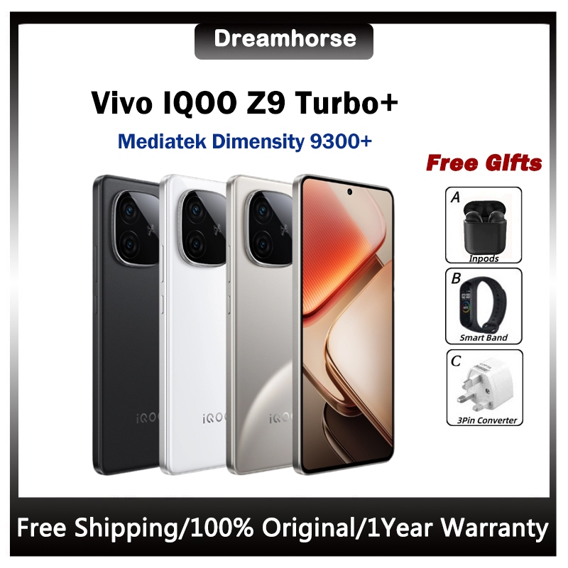 Vivo IQOO Z9 Turbo Plus 6.78 inches Mediatek Dimensity 9300+ 50MP+16MP 80W wired 6400 mAh AMOLED ...