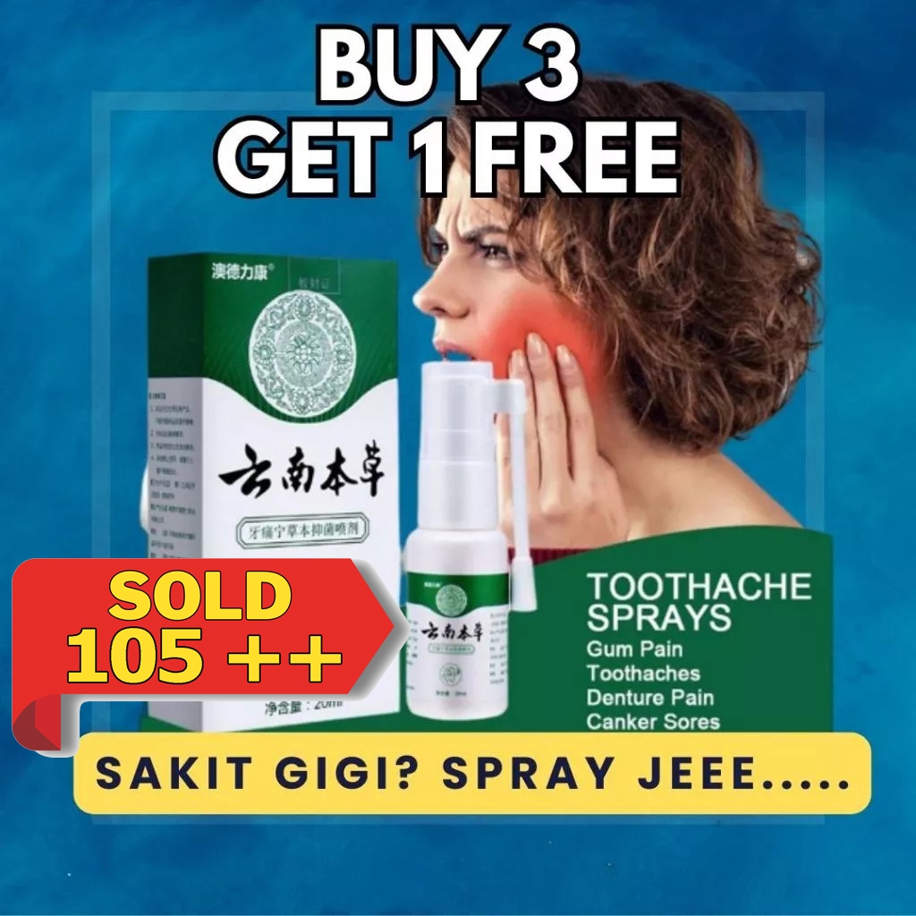 Spray Ubat Sakit Gigi | Herbal Toothache Spray | Rawatan Gusi Bengkak ...