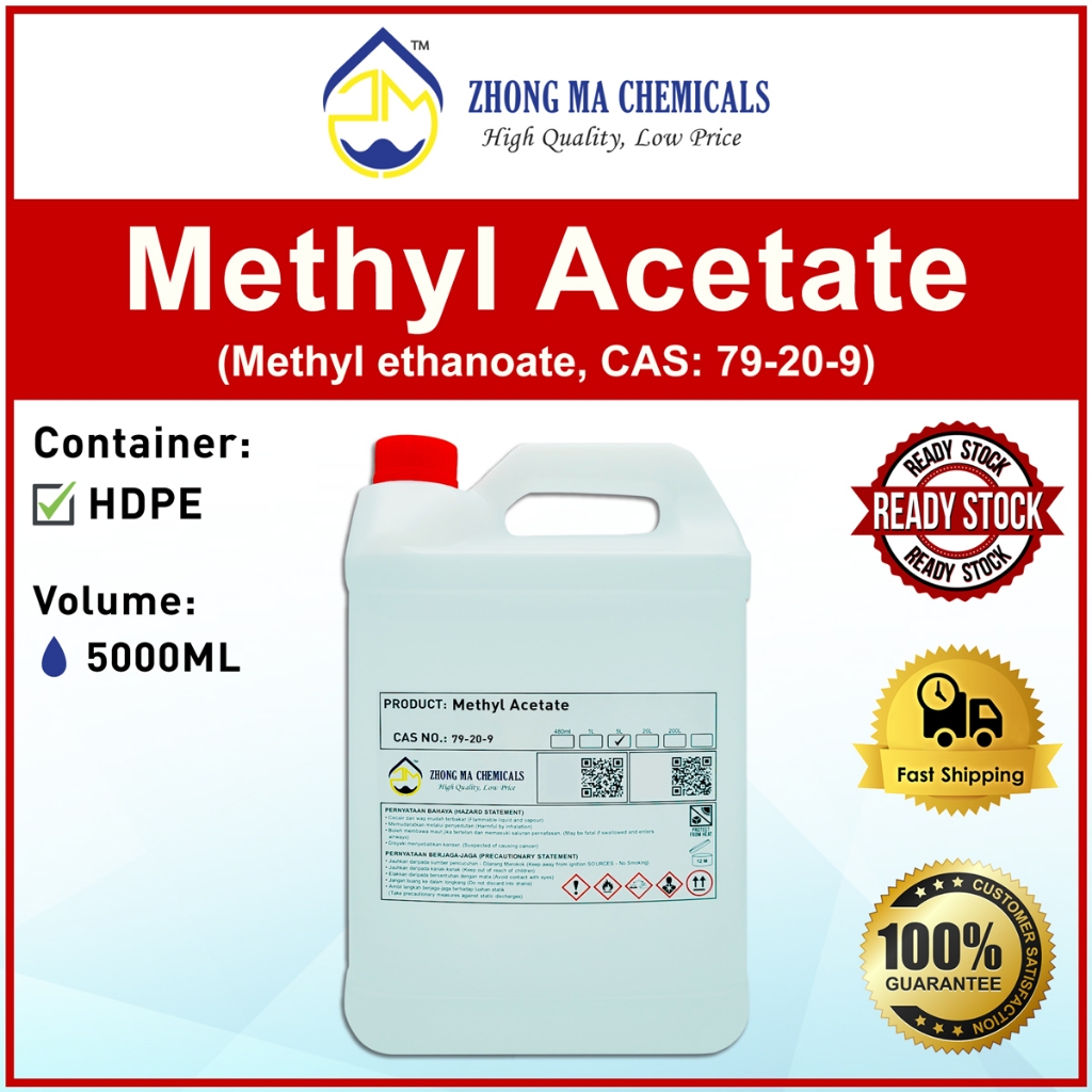 Methyl Acetate (CAS: 79-20-9, Methyl ethanoate, Acetic Acid Methyl Ester, 乙酸甲酯) 5000ML 5L ...