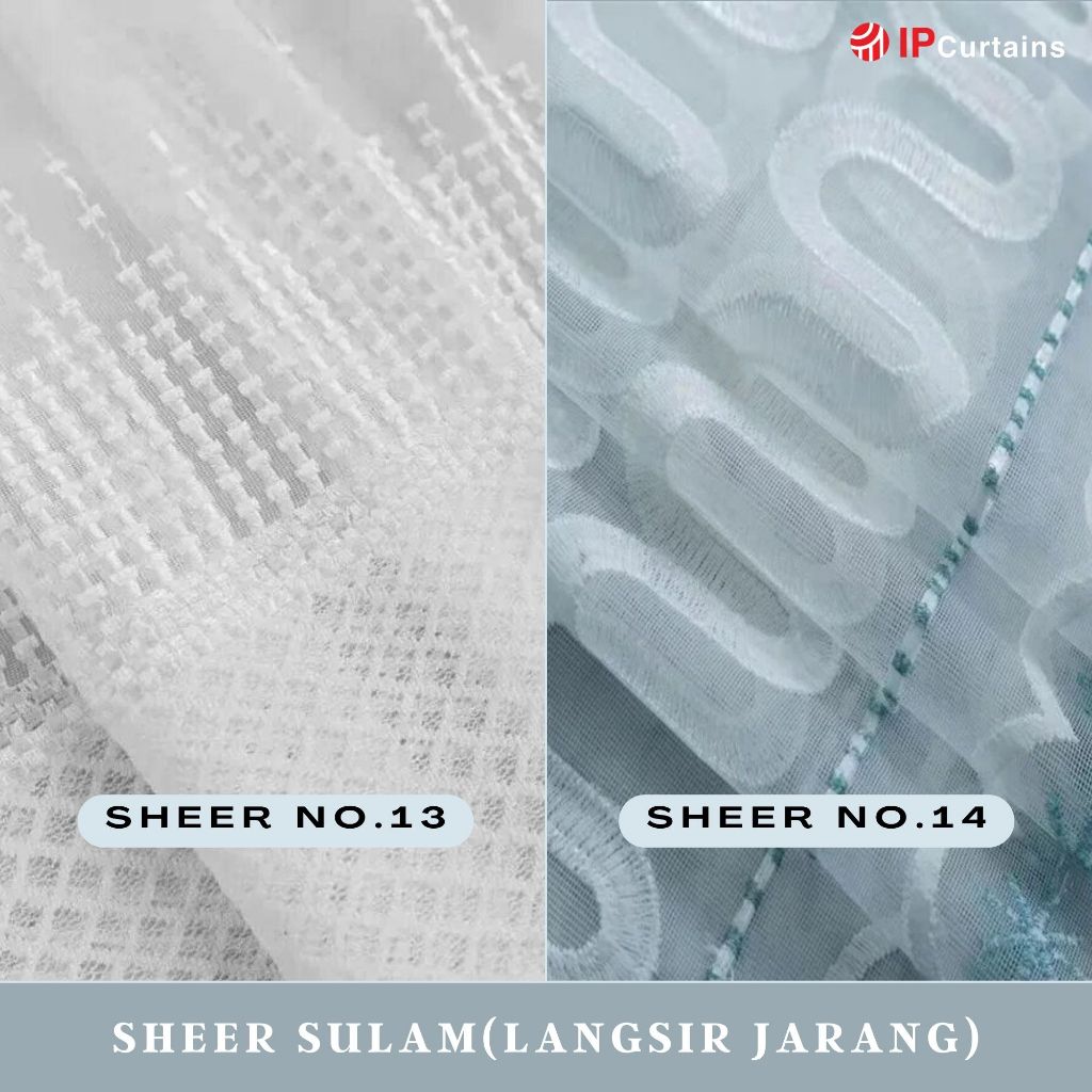 IP CURTAIN Sheer Sulam Day curtain Langsir Jarang Laluan Dapur, sliding ...
