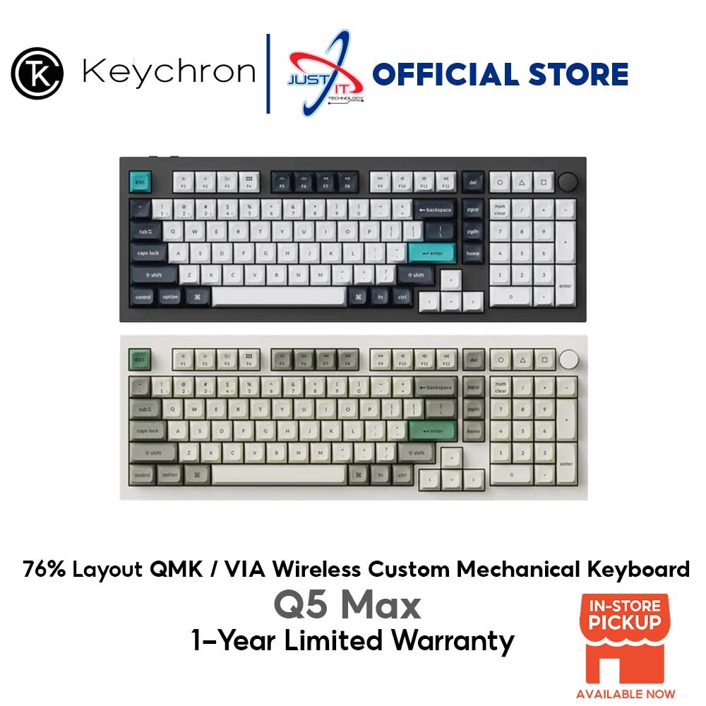 Keychron Q5 Max 96% Layout QMK/VIA Wireless Custom Mechanical Keyboard ...
